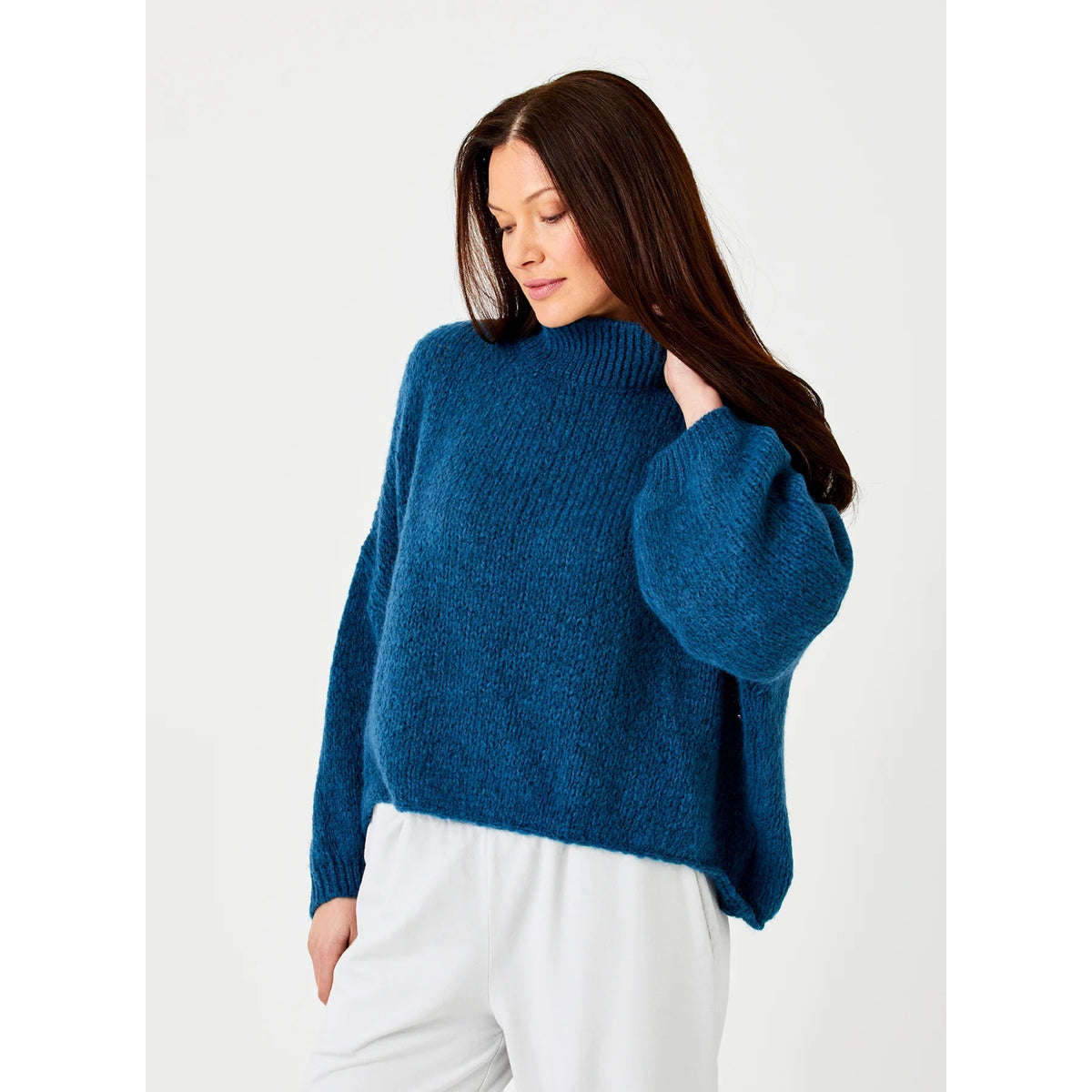 Suzy D Fabian High Neck Oversized Knit – Precious at whalley