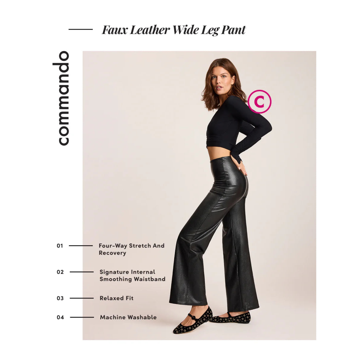 Commando Faux Leather Wide Leg Pant – Precious at whalley